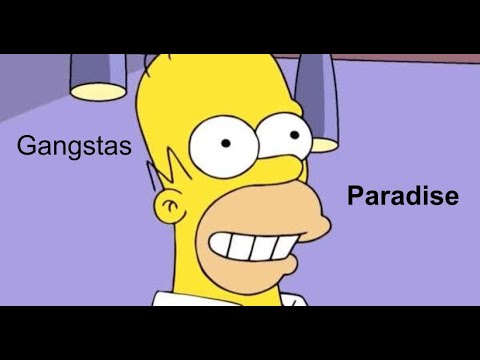 Homer Simpson Gangstas Paradise - YouTube