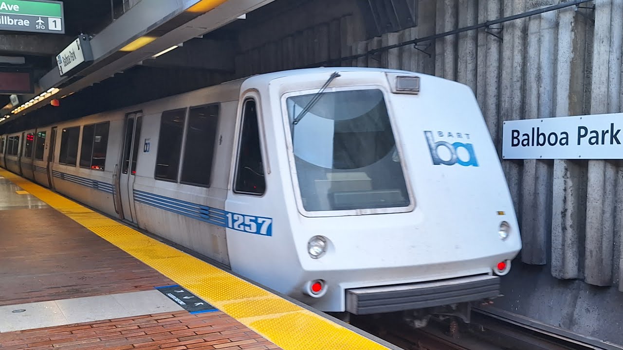 ²ᴷ⁶⁰ BART Legacy Train #1257 on Green Line (Fruitvale to South Hayward ...