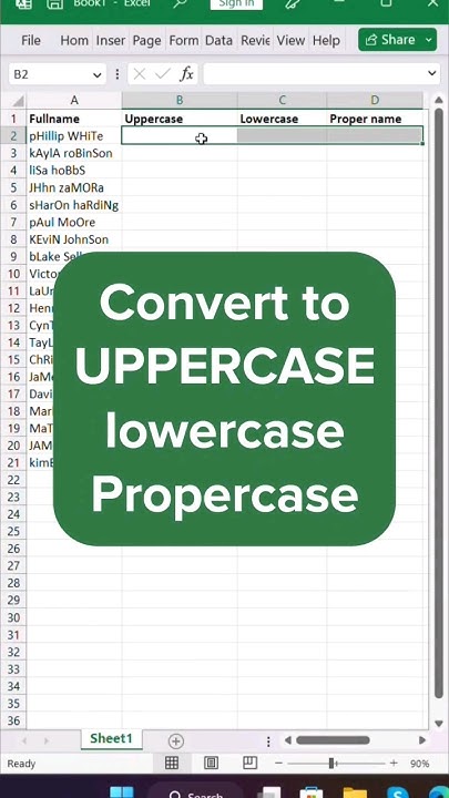 MS Excel Tips: Uppercase, Lowercase, and Propercase Functions Explained! #excel #exceltips - YouTube