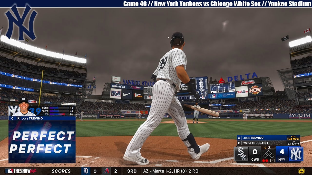 MLB THE SHOW 24 | New York Yankees vs Chicago White Sox | Game 46 - YouTube
