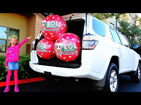 Гигантские шары LOL Surprise Новогодняя серия в маминой машине new Christmas LOL Dolls