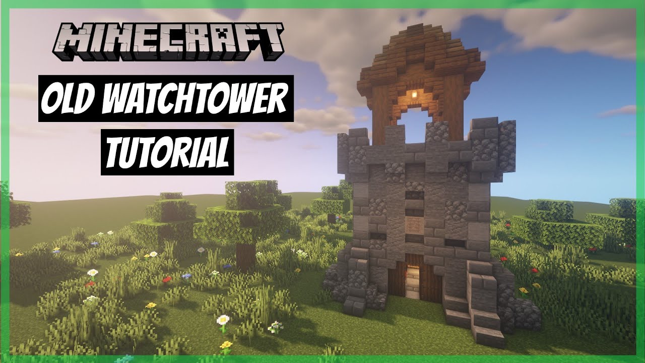 Minecraft: Old Tower/Watchtower (Tutorial) - YouTube