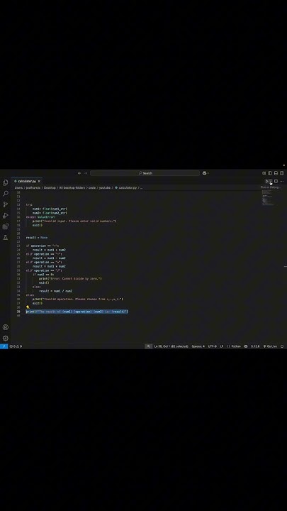 Build a Simple Calculator in Python Tutorial (Part 8) - YouTube