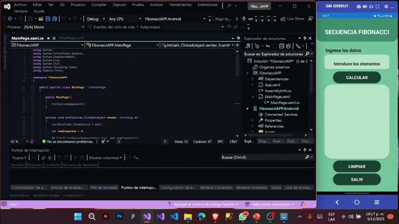 SECUENCIA FIBONACCI - INTERFAZ GRAFICA CON LISTVIEW en Xamarin.Forms ...