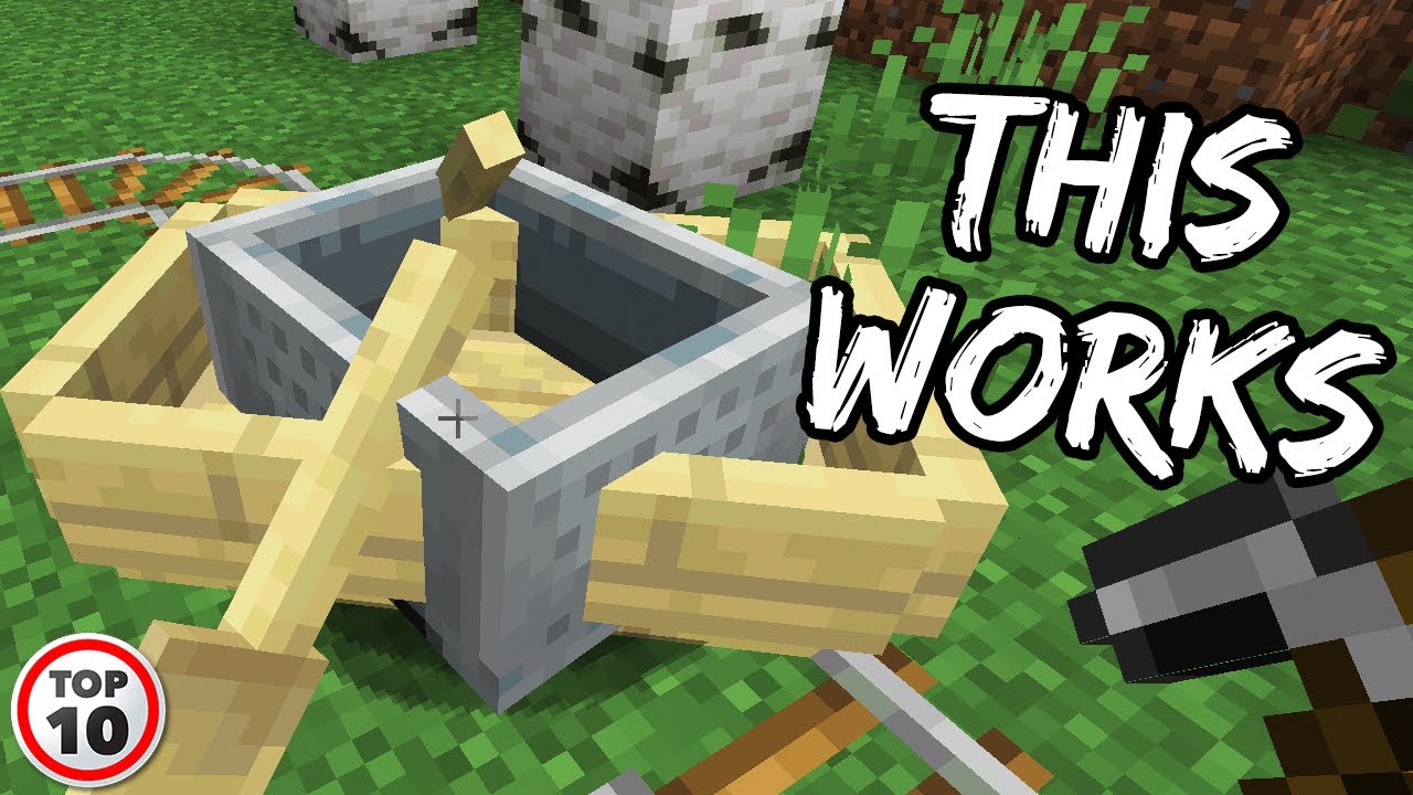 Top 10 Stupid Things That Actually Work In Minecraft - YouTube