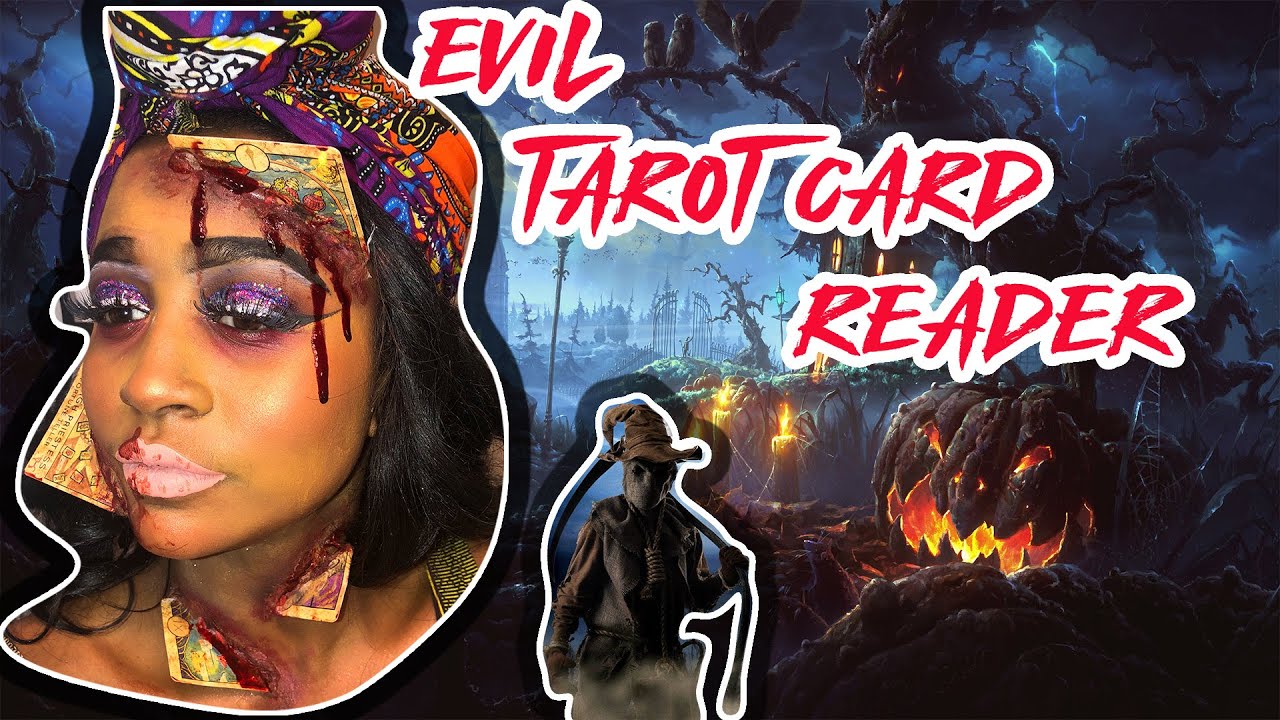 Scary Halloween Makeup Tarot Card Tutorial - YouTube