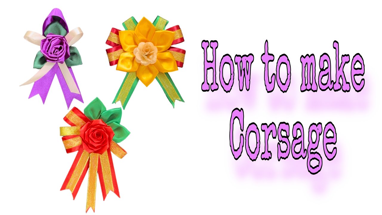 How to make Corsage for Graduation & Wedding. - YouTube