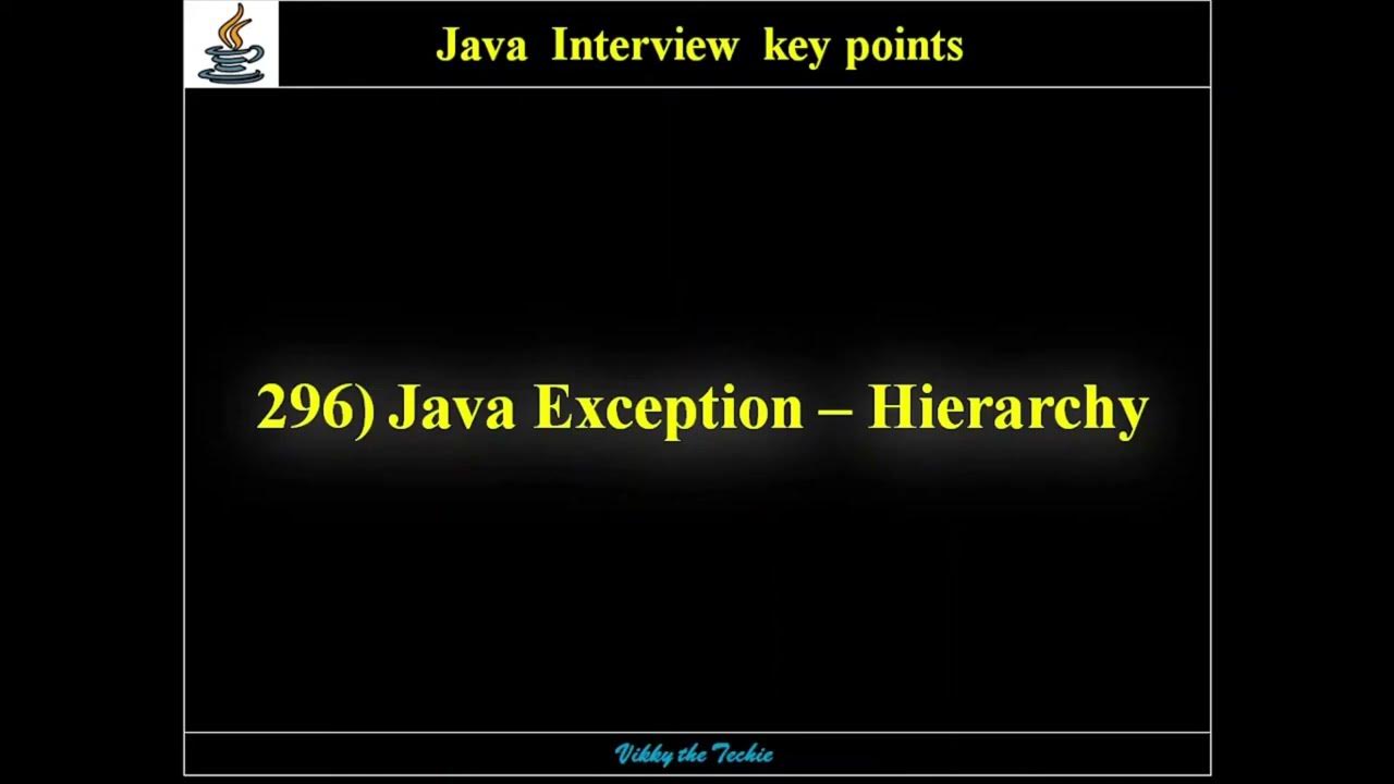 296, Java Exception – Hierarchy - YouTube