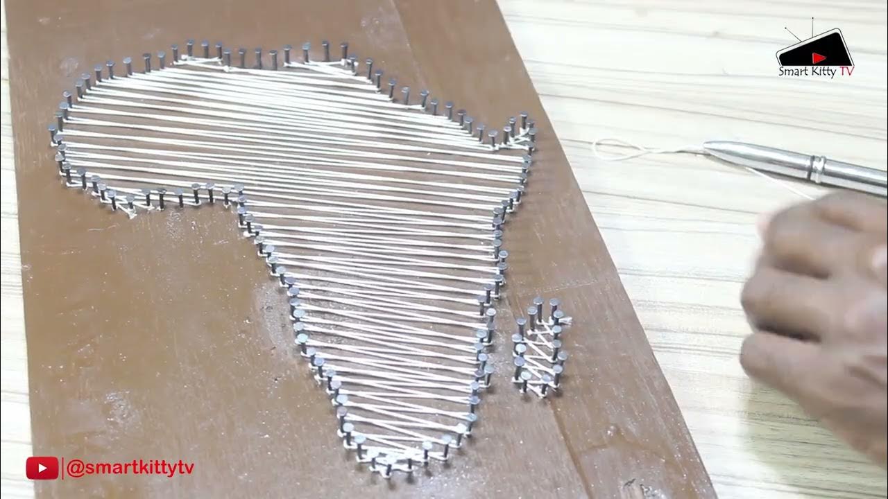 Easy DIY String Art Map Of Africa | DIY - YouTube