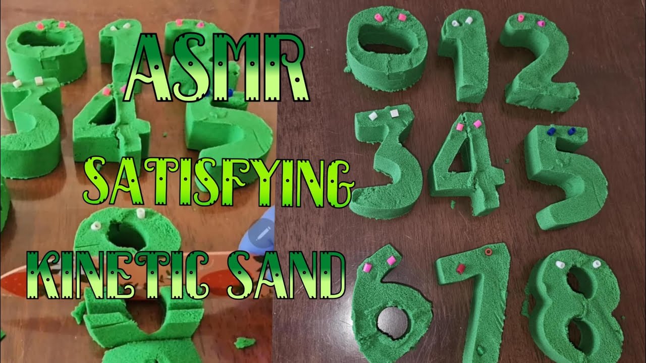 SATISFYING GREEN KINETIC SAND ASMR #90 #satisfying #viral #short - YouTube