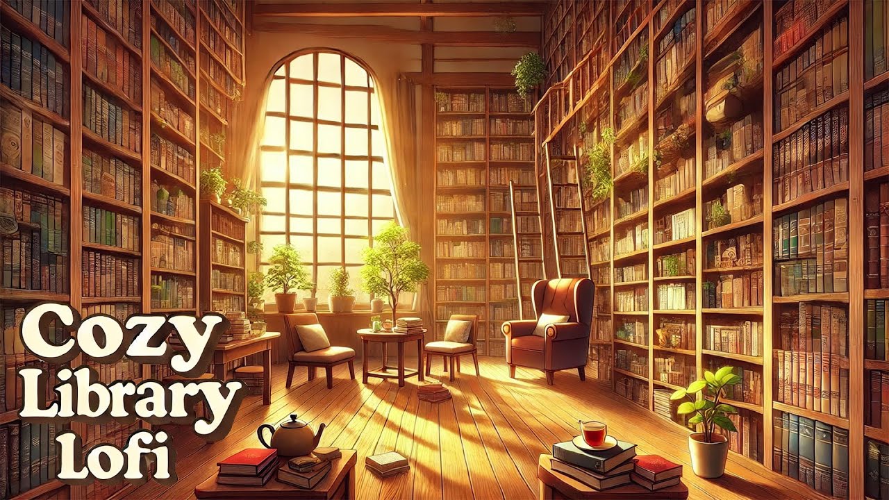 Cozy Library Lofi: Lofi Beats for Reading and Relaxing - YouTube