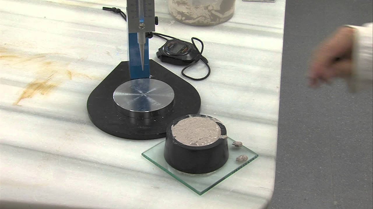 Determinación de los tiempos de fraguado: Método del cono de Vicat ...