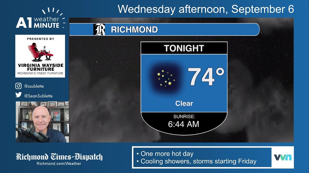 Warm and muggy night ahead: Wednesday afternoon Richmond weather video ...