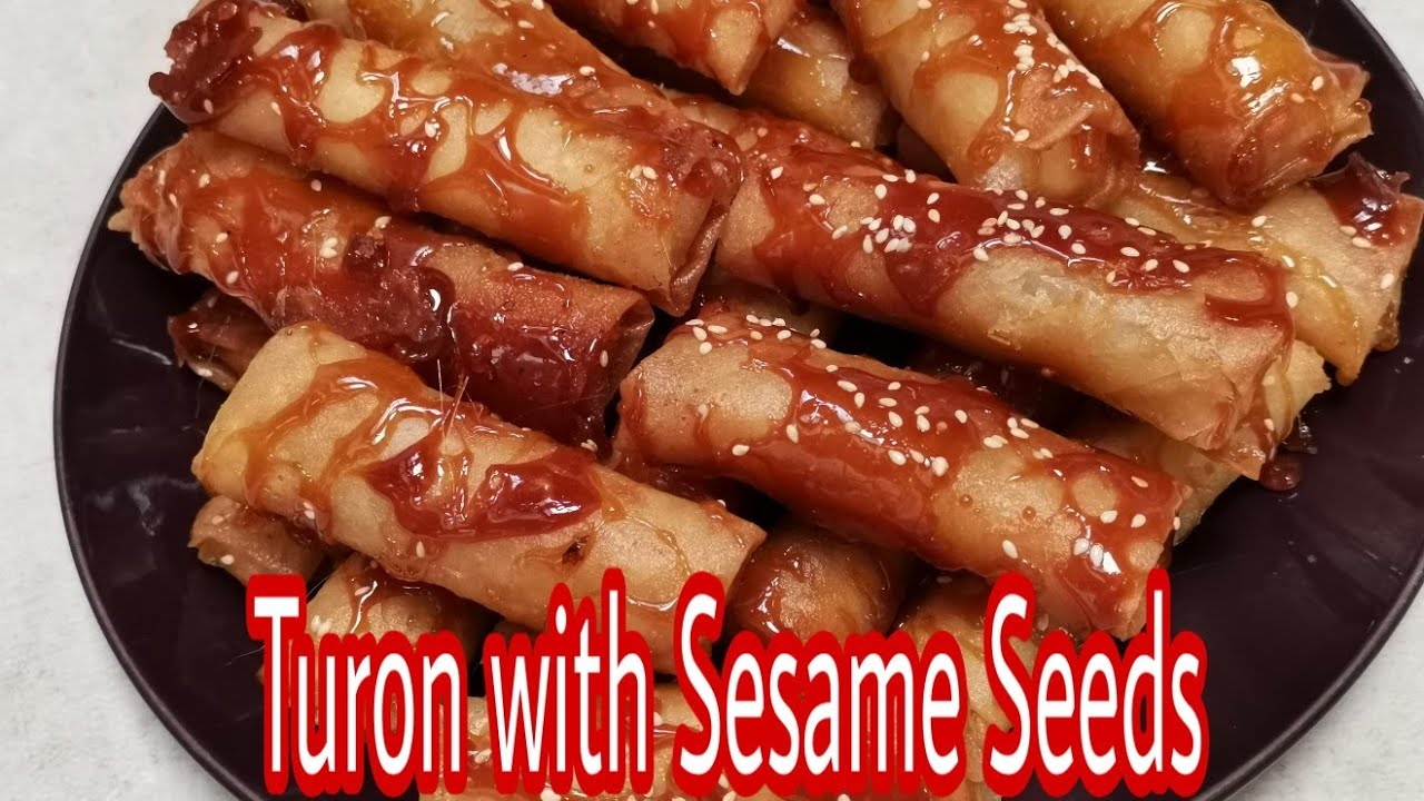 Mini Turon with Sesame Seeds | How to Cook Turon | Meriendang Pinoy ...
