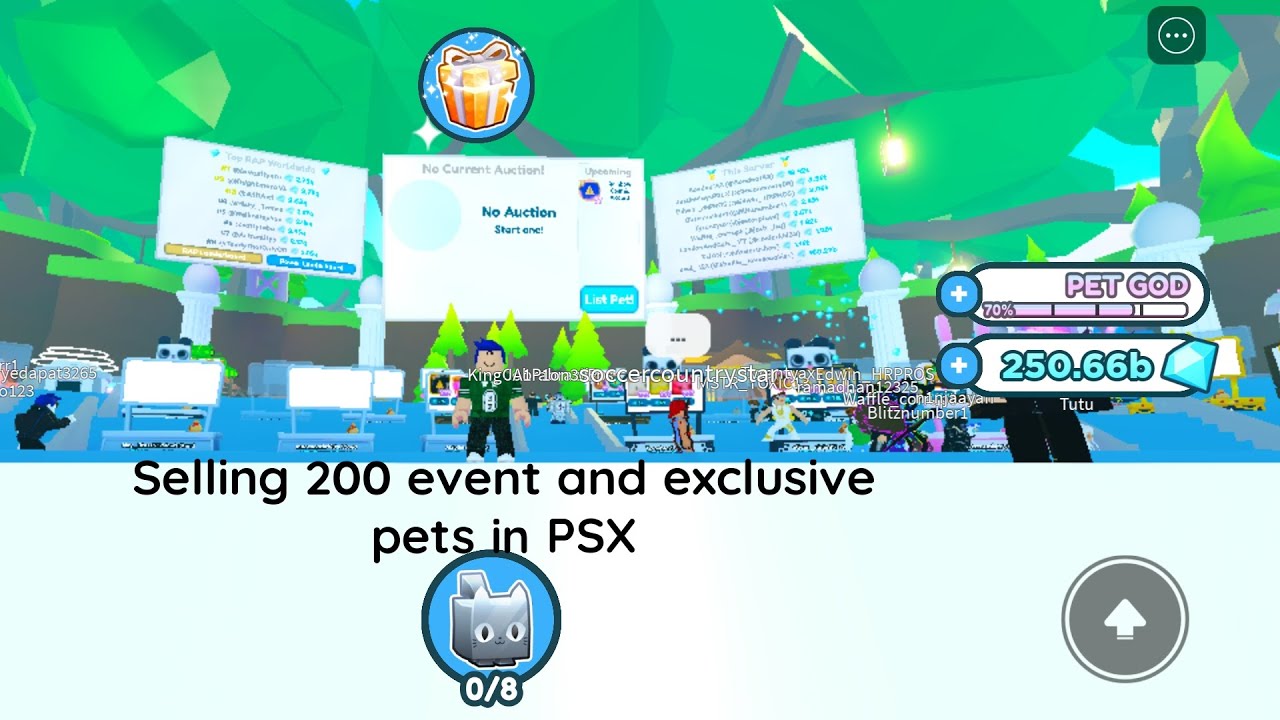 Selling event and exclusive pets in PSX - YouTube