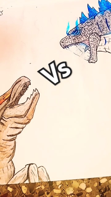Drawing muto meeting Godzilla #godzilla #art #drawing #muto - YouTube