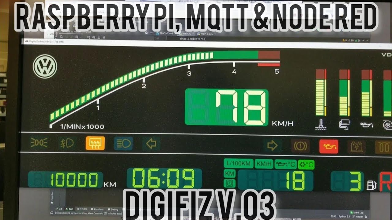 Pre-OBD - DIY Digital Dashboard - Digifiz v.03: Python, pygame, MQTT ...