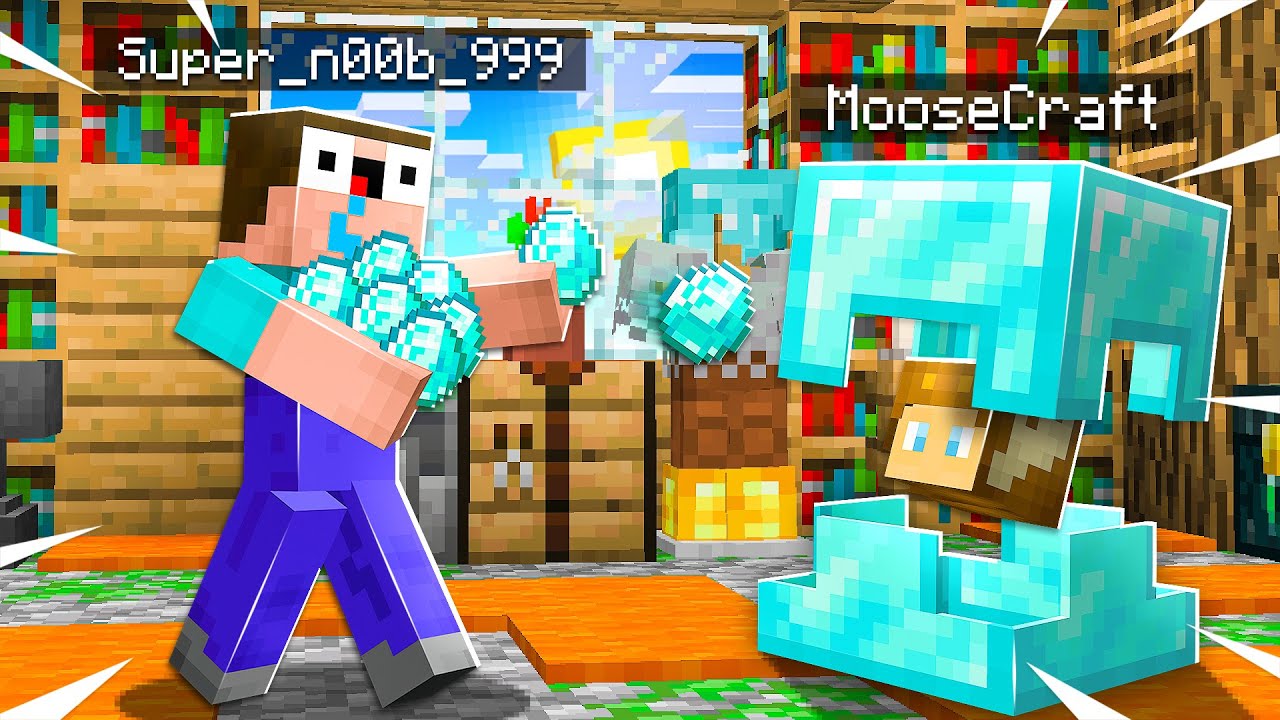 10 Ways To Steal NOOB FRIENDS DIAMONDS in MINECRAFT! - YouTube