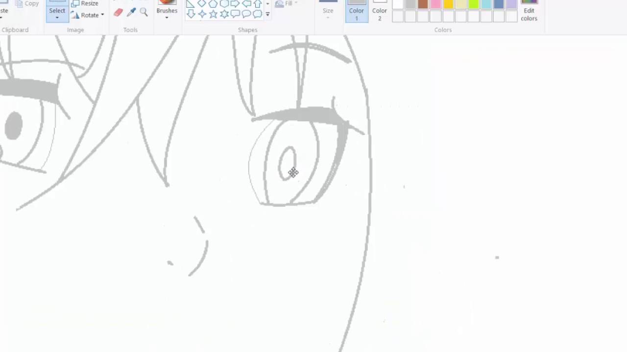 1 Hour Speed Draw- Kayo ERASED Anime on MS Paint - YouTube