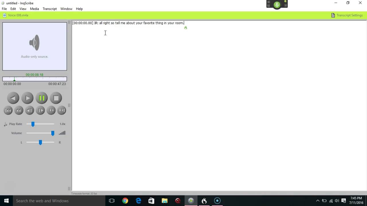 Transcribing with Dragon & Inqscribe - YouTube