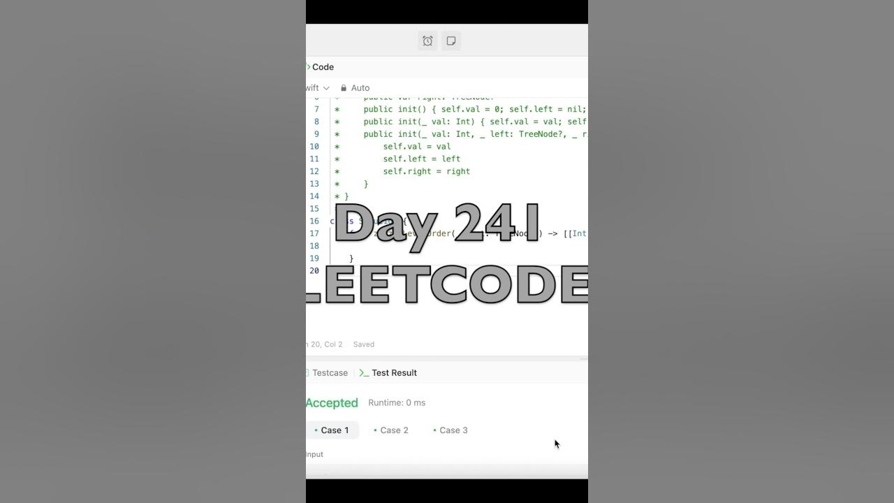 Day 241: LeetCode Problem 103. - Swift #daily #challenge #swiftui #coding #FAANG - YouTube