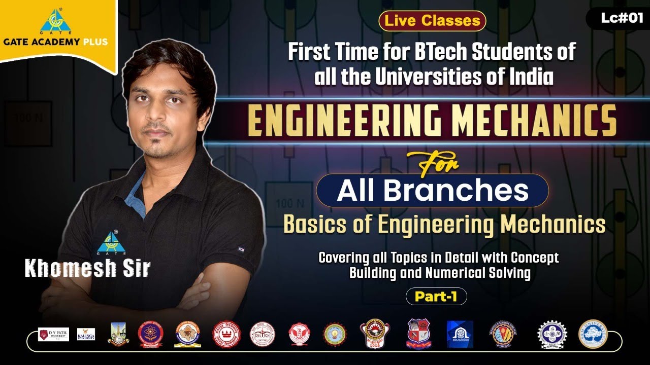 #01 Basics of Engineering Mechanics Part-1 | Engineering Mechanics ...