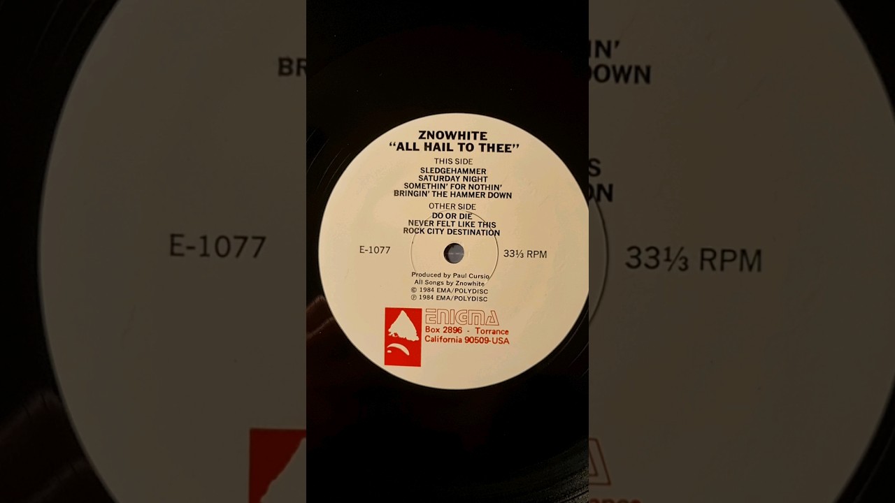 Znowhite - All Hail To Thee (1984) (12" Vinyl) - YouTube