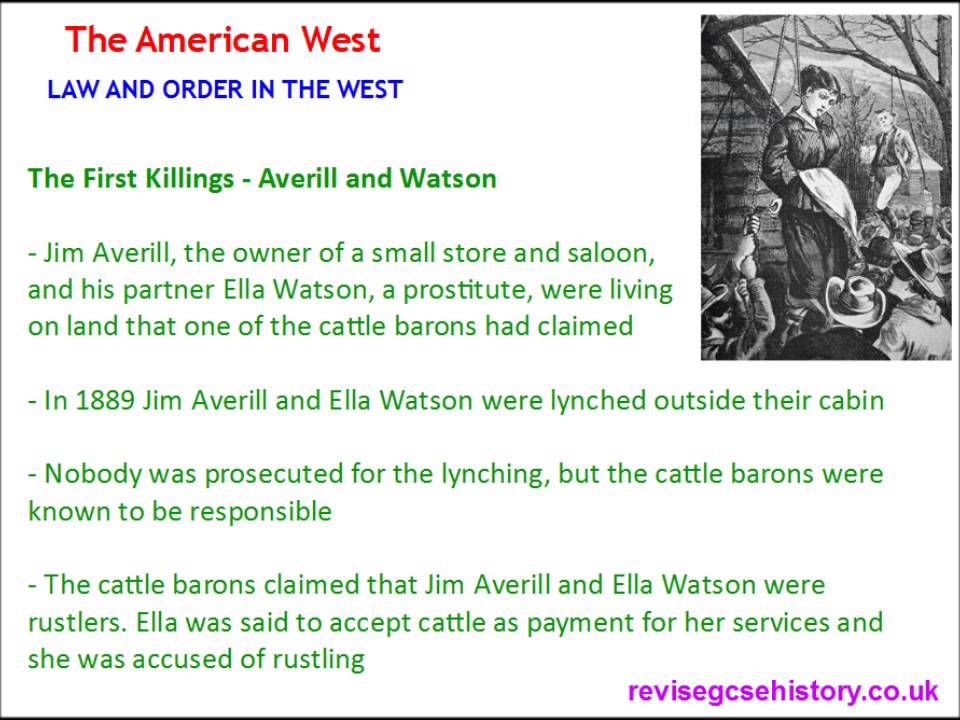 American West - Law and Order in the West - The Johnson County War ...