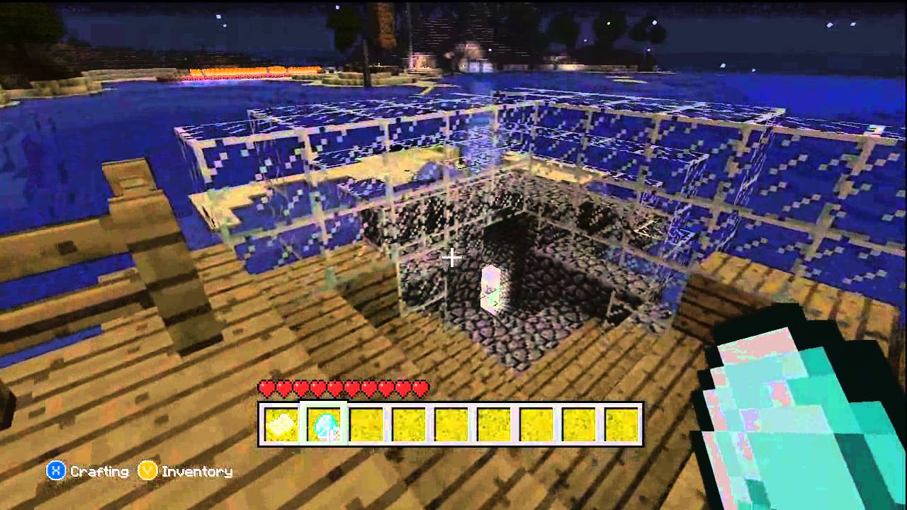 Minecraft Xbox 360 edition: Underwater glass tunnel - YouTube