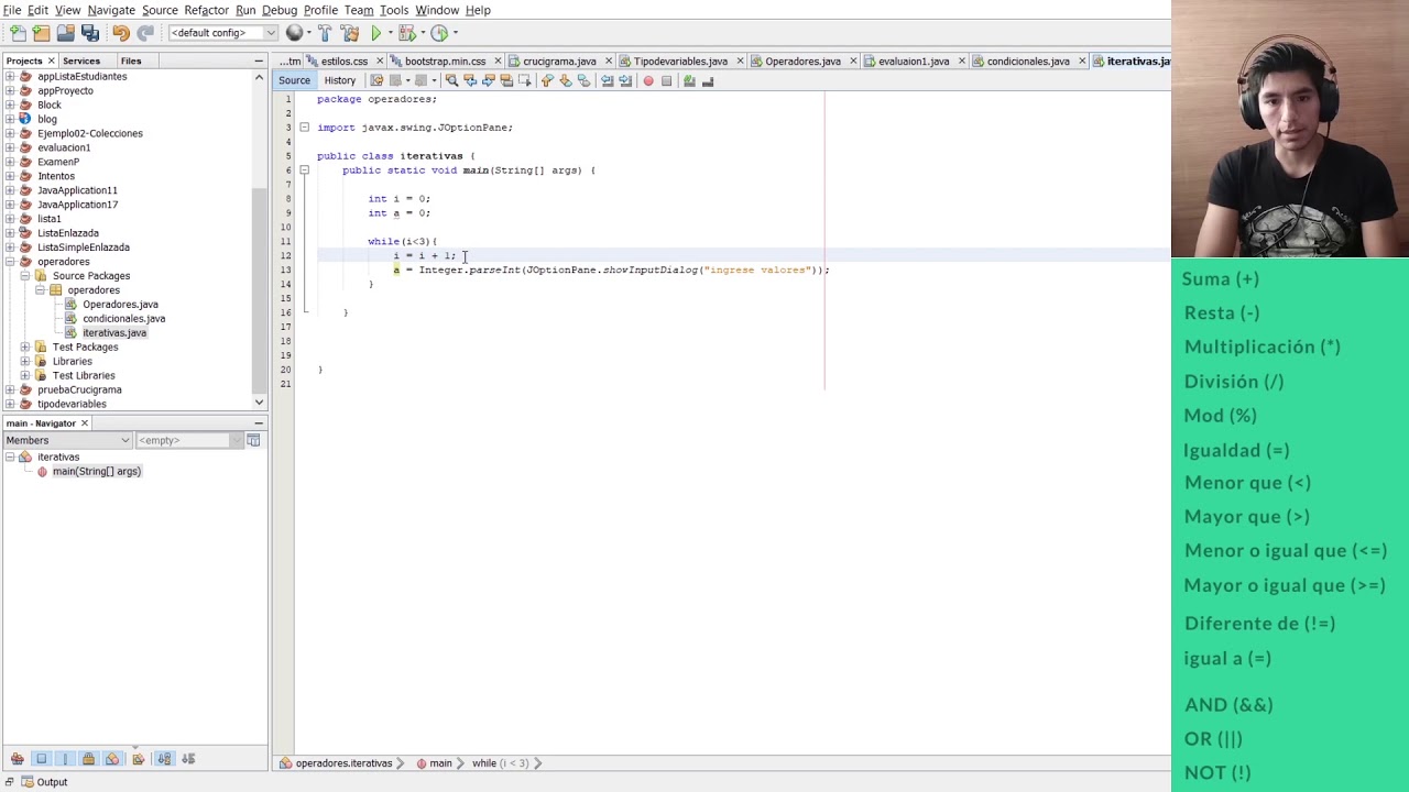 Estructuras Iterativas I en java - YouTube