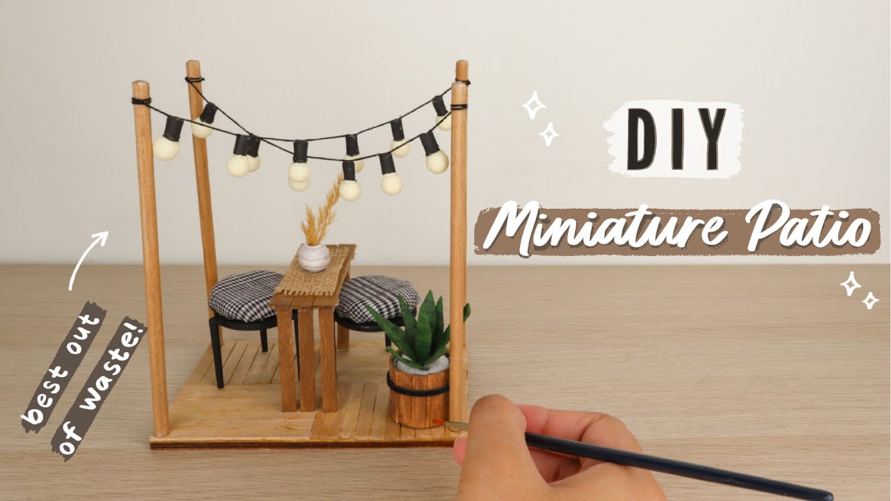 How to make a Miniature Patio - YouTube