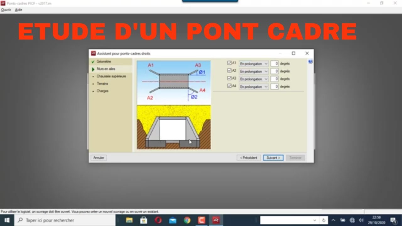 ETUDE COMPLETE D'UN PONT CADRE - DALOT AVEC CYPE - YouTube
