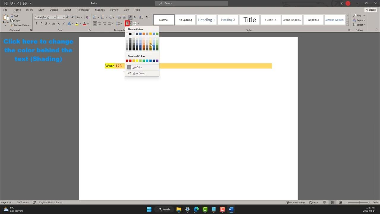 How to Subscript and Superscript a text, Highlight a text, Change font color and Color behind ...