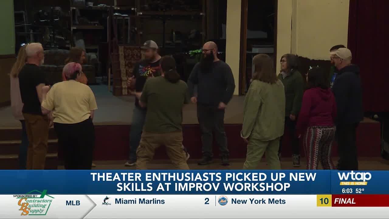 Theater enthusiasts pick up new skills with Improv Workshop - YouTube