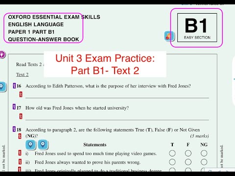 S4 (5B) Unit 3 Exam Practice: Part B1- Text 2 (p.103) (12 Apr 2020) - YouTube