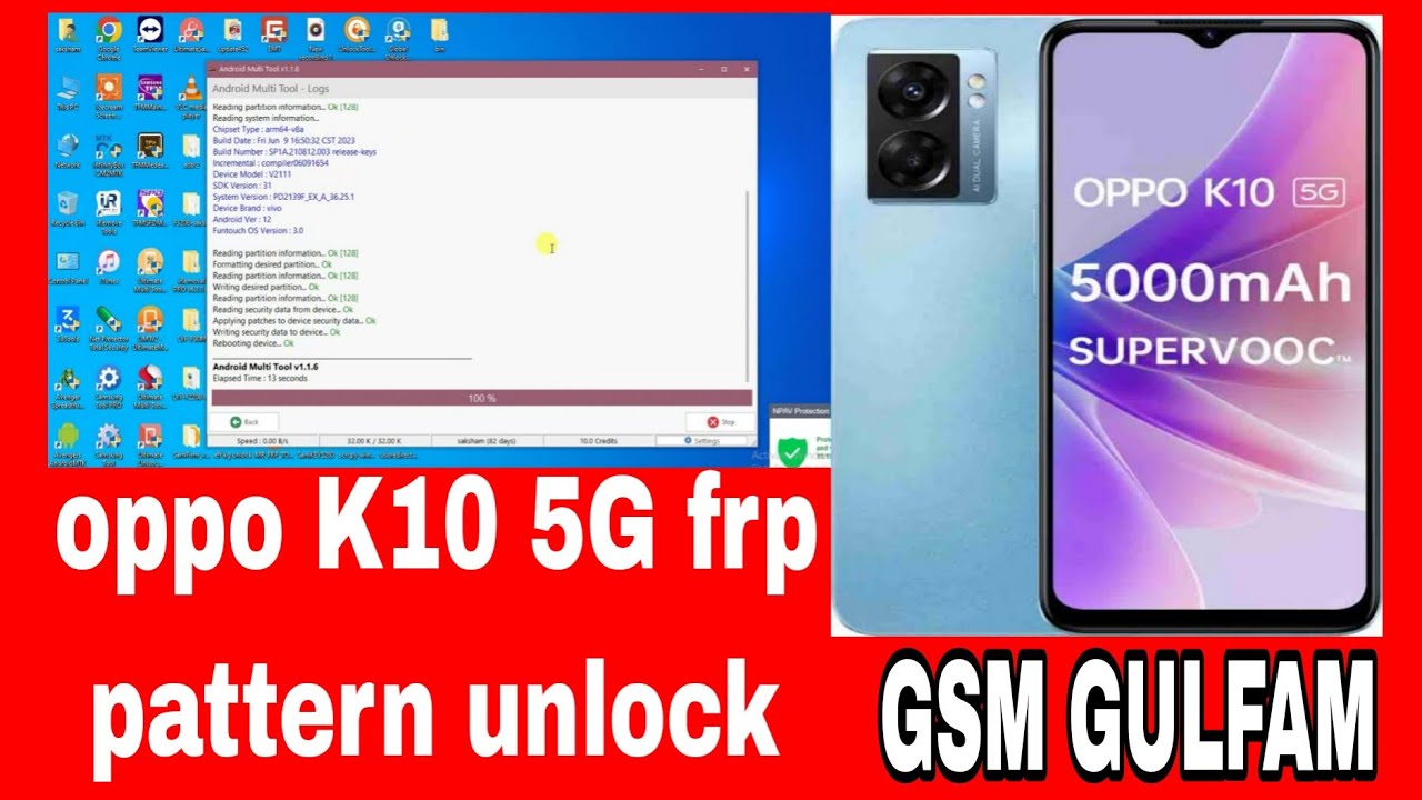 New Android Multi Tool Oppo K10 5G (CPH2337) Pattern password Unlock ...