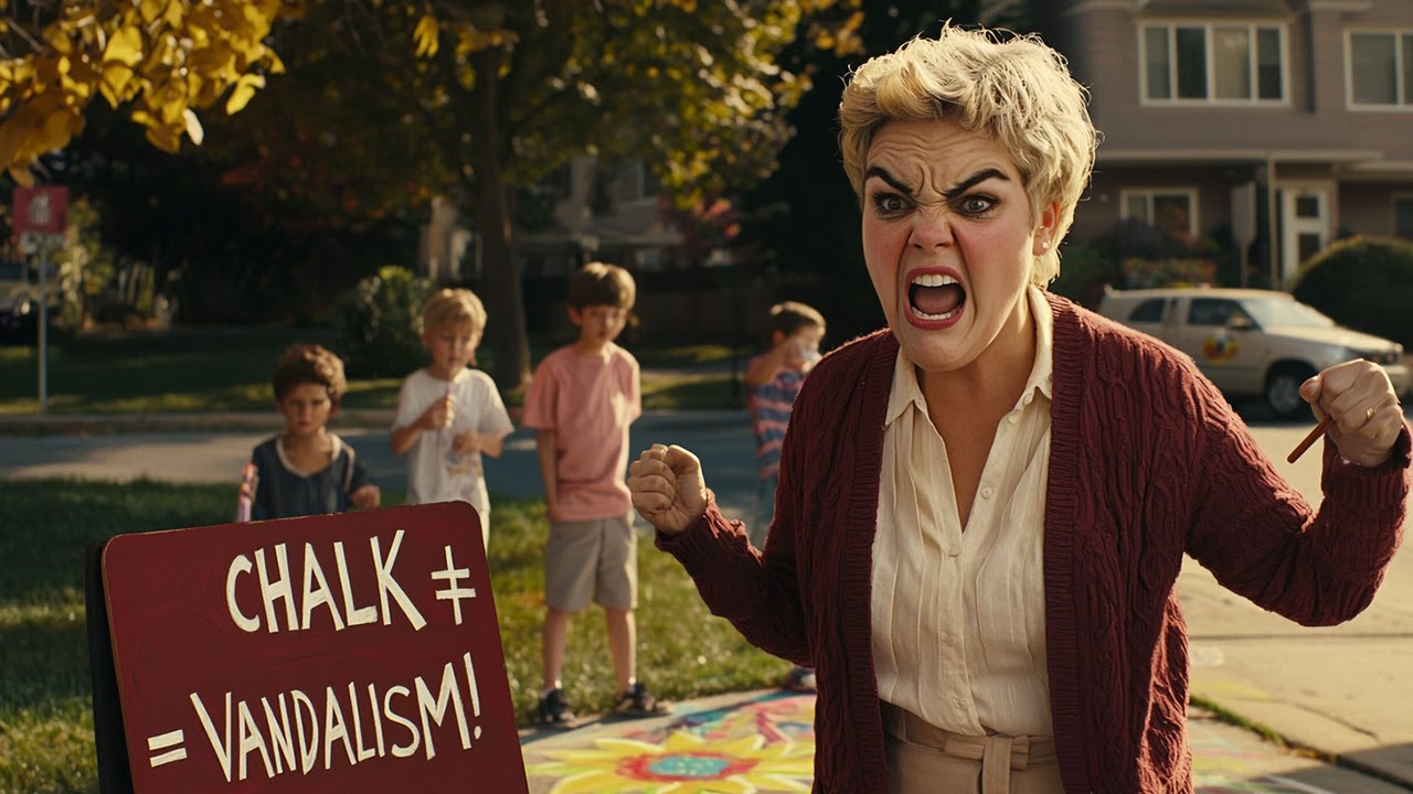 Karen Calls Police on Kids Drawing Chalk Art, Screeching “It’s ...