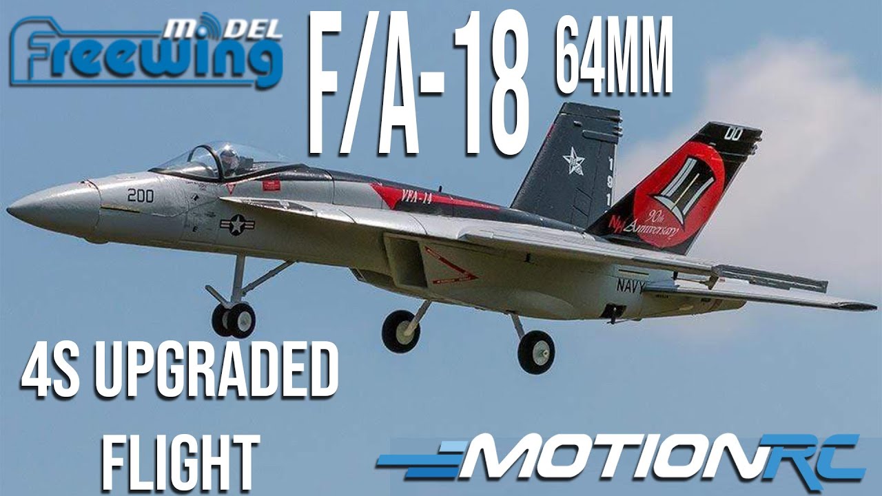 Freewing F/A-18 4S High Performance 64mm EDF Jet Flight | Motion RC - YouTube