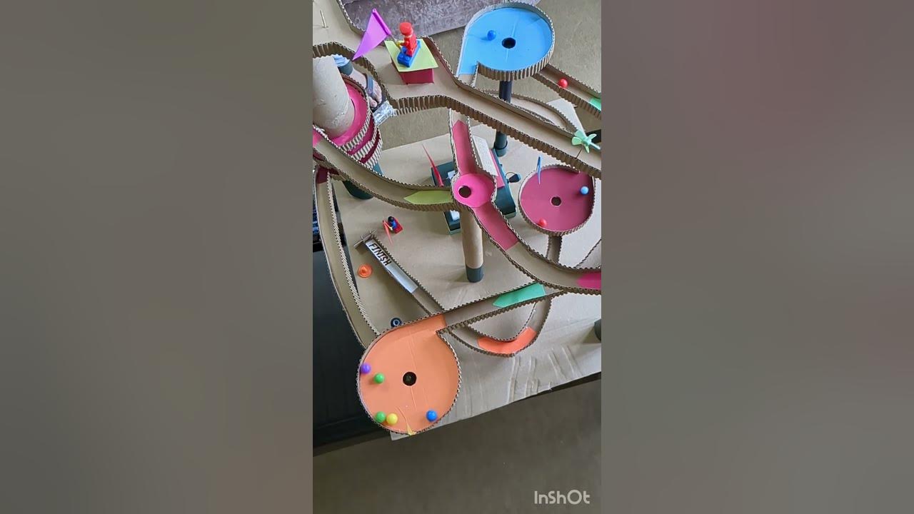 DIY Marble Run Roller Coaster from Cardboard - YouTube