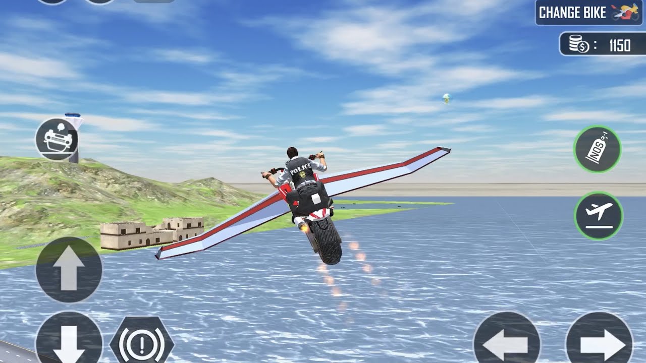FLYING MOTORBIKE REAL SIMULATOR MOTORBIKE RACE 3D - YouTube