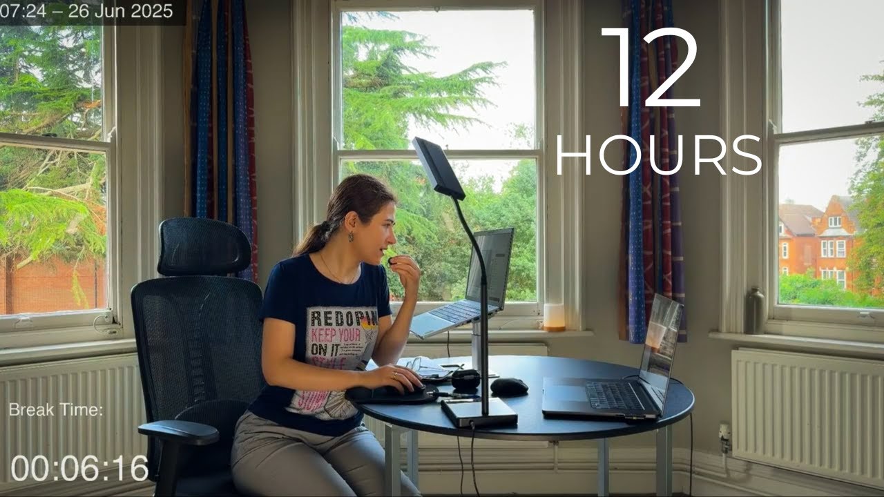 12-Hour LIVE Study With Me 🎓 | Cozy UK Ambience | Custom Pomodoro Timer ...