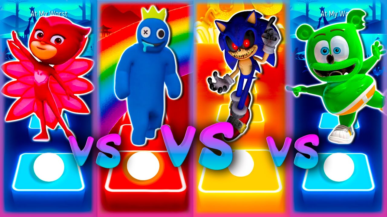 PJ Masks Owlette - Rainbow Friends Blue - Sonic EXE - Gummy Bear ...