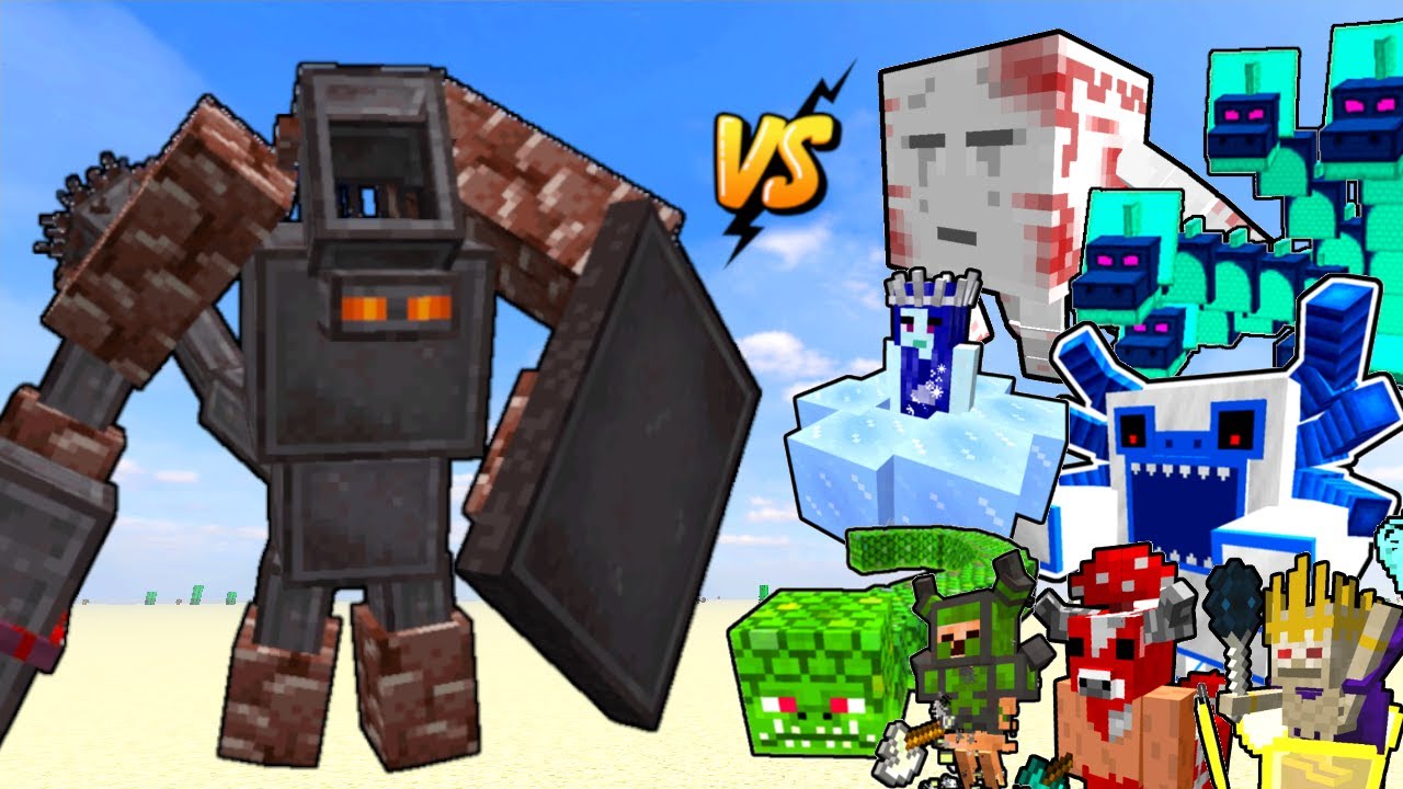 NETHERITE GOLEM Vs Twilight Forest Monsters in Minecraft - YouTube