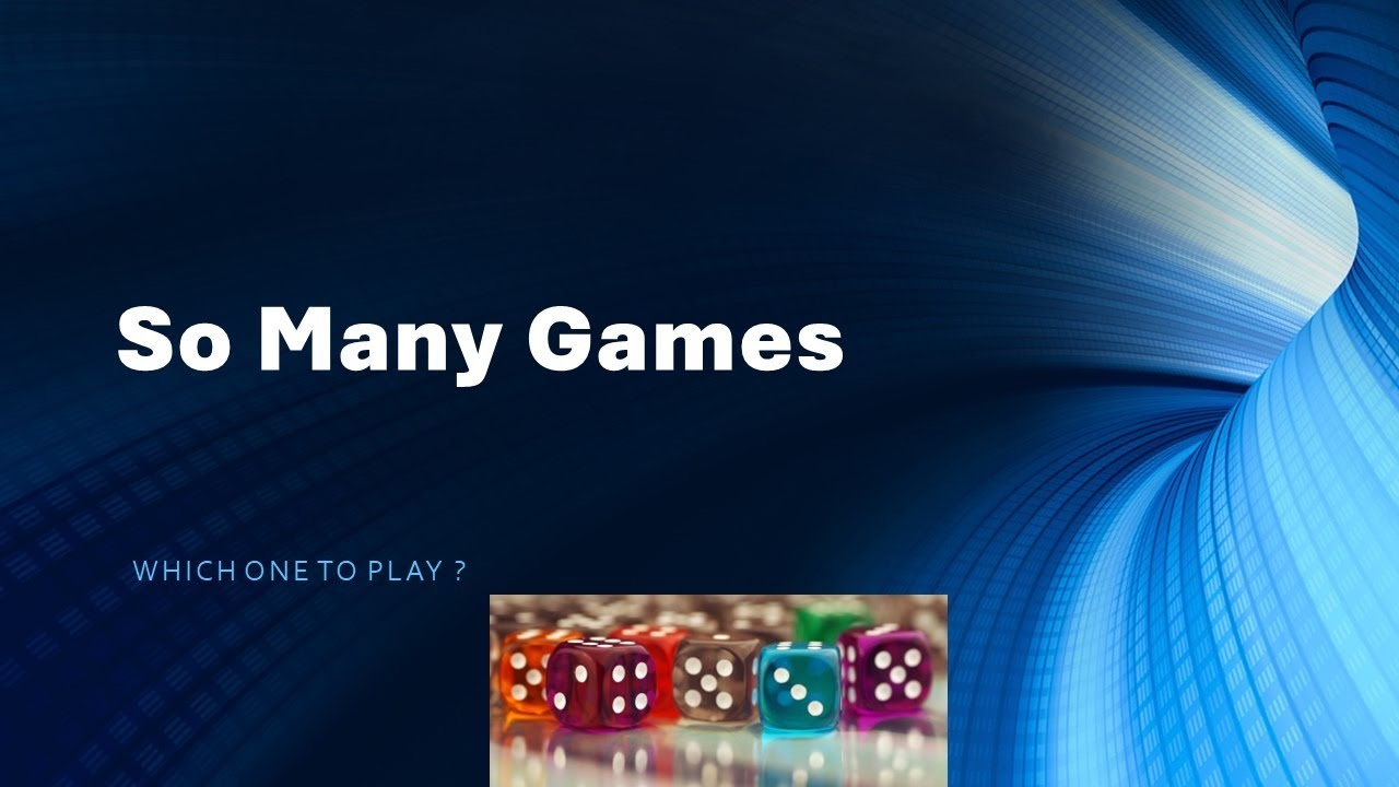 So Many Game Choices - YouTube
