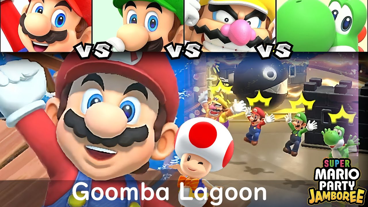 Super Mario Party Jamboree Mario vs Luigi vs Wario vs Yoshi in Goomba ...