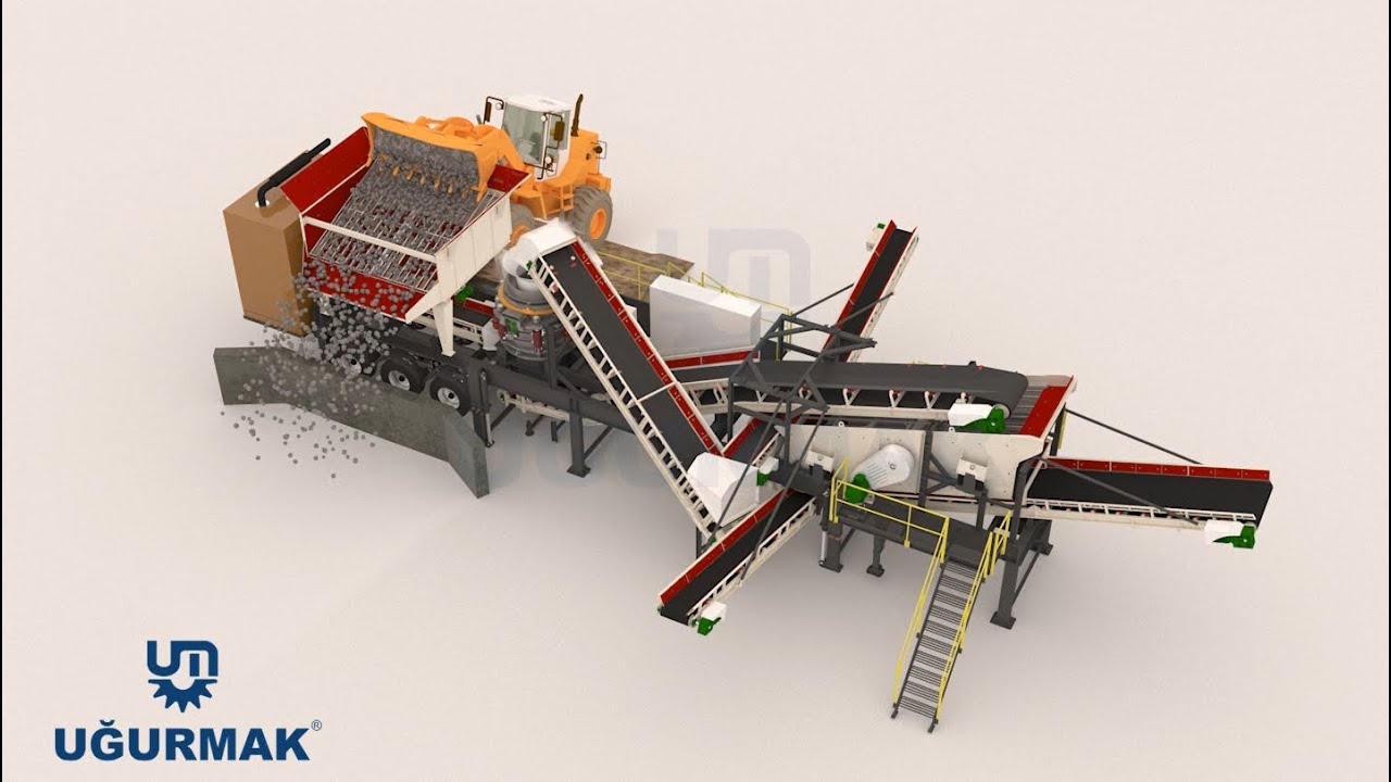 Mobile Cone Crusher 3D Animation - YouTube