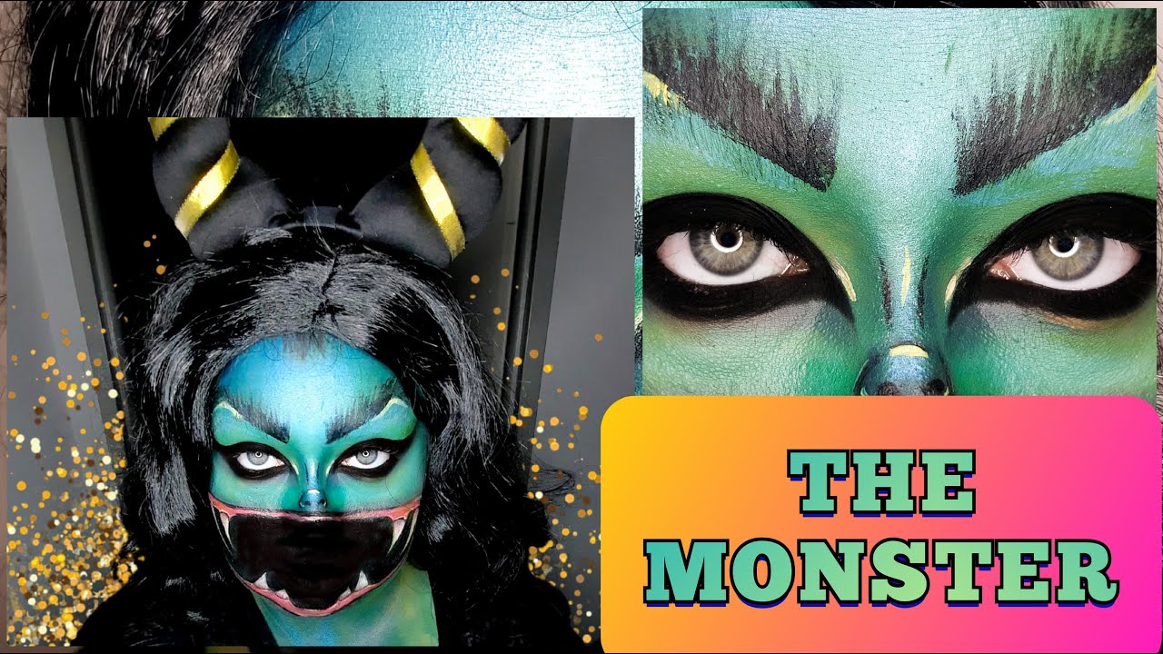 Monster Makeup / Maquillage Monstre - Halloween 2020 🌑 - YouTube
