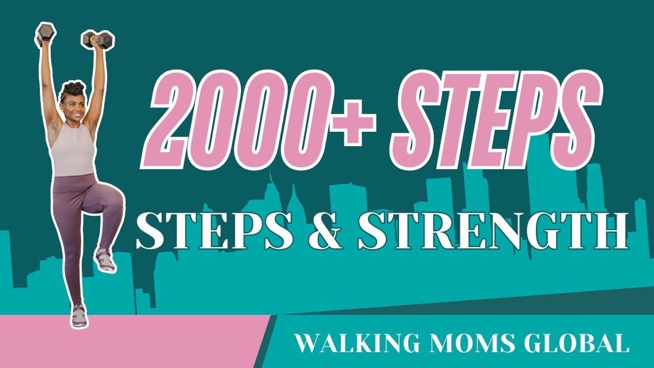 Walk + Strength Workout | 2000 Steps & Dumbbells Routine - YouTube