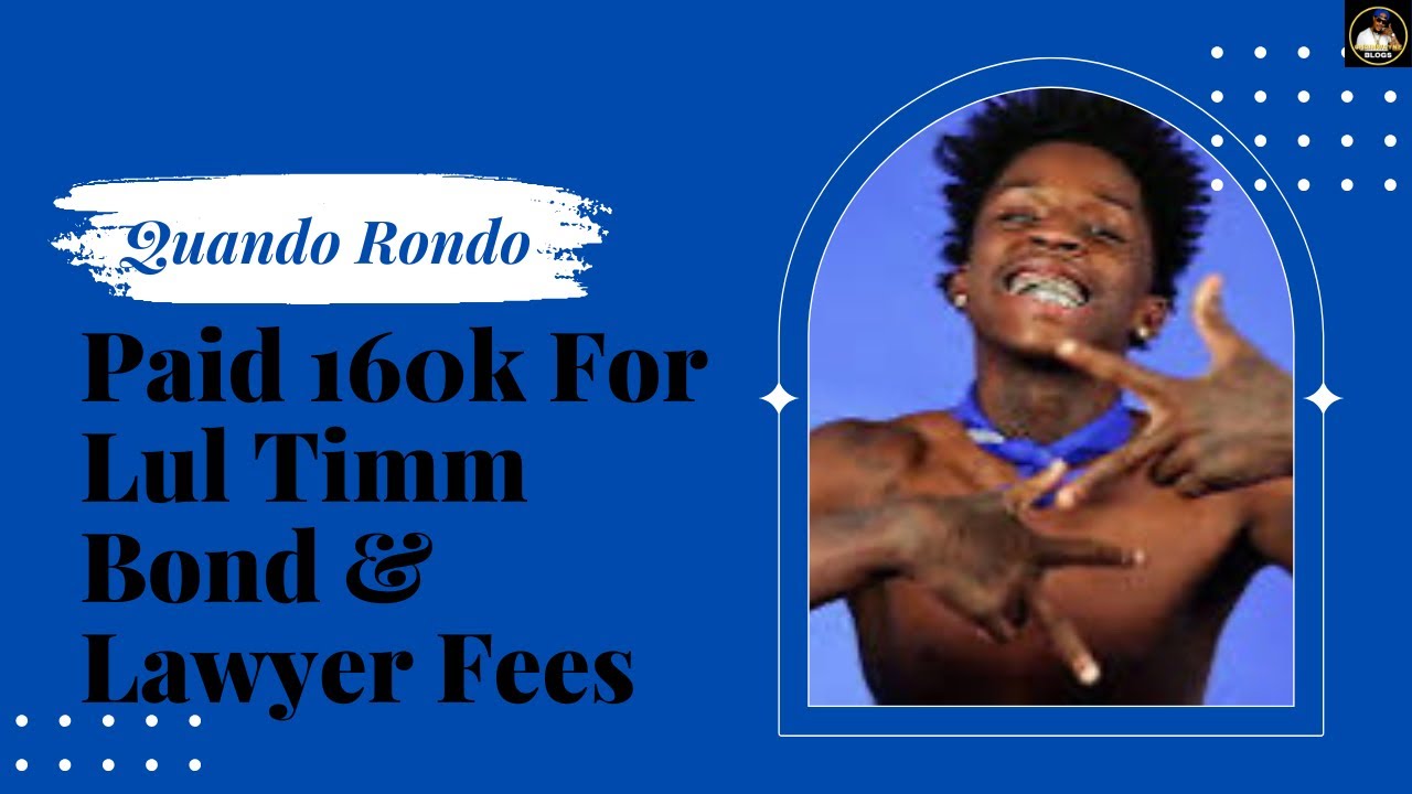 Quando Rondo Paid 160k For Lil Tumm Bond And Lawyer Fees - YouTube