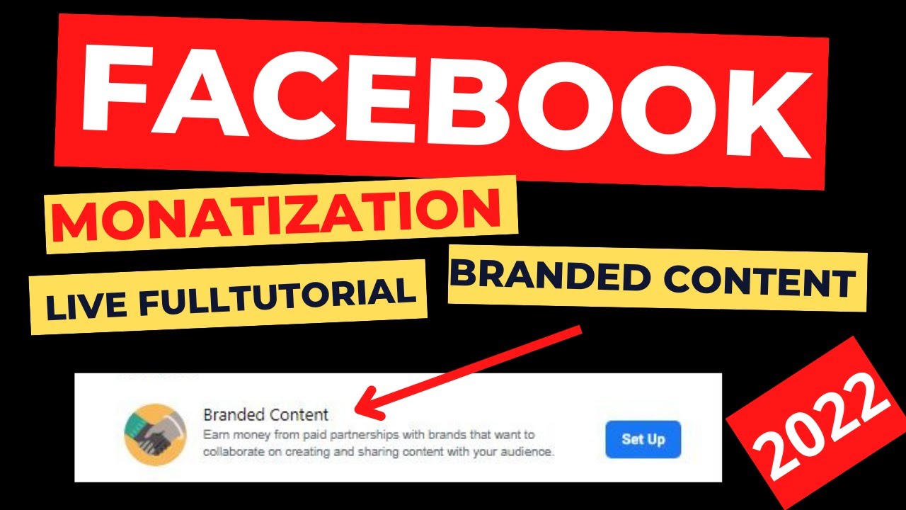 Facebook Monetization Update: Branded Content Pages In 2023 - YouTube